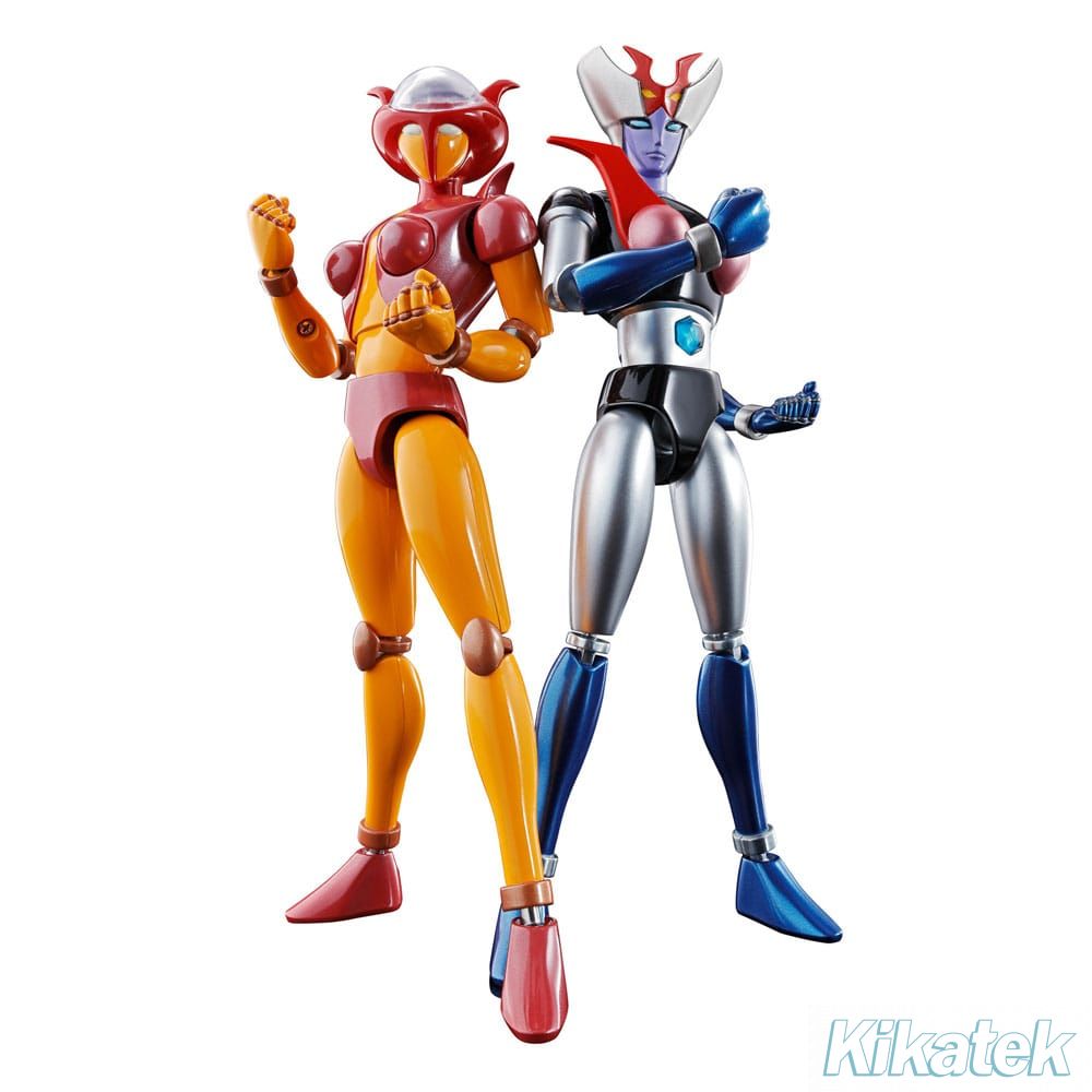 Chogokin Damashii GX-08R Aphrodai A vs GX-09R Minerva X Diecast Action ...