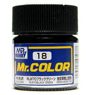 Mr Color C-018 RLM70 Black Green Semi Gloss 10ml: Kikatek UK
