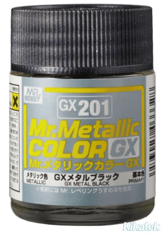 Mr Metallic Color GX-201 Metal Black Metallic 18ml: Kikatek UK